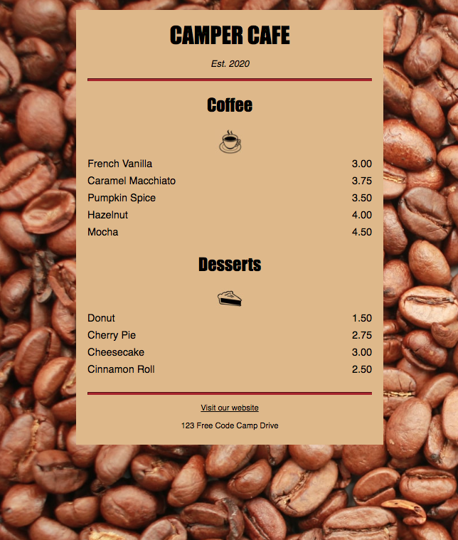 GitHub - favio102/1-2-cafe-menu: Building a Cafe Menu