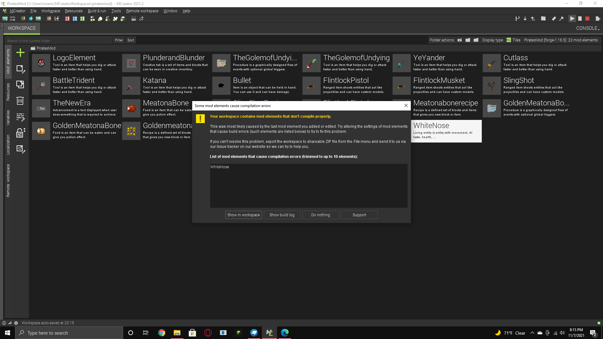 Armor and Entity Bug · Issue #1988 · MCreator/MCreator · GitHub