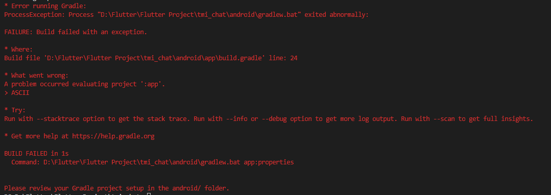 Cant Run My First Flutter App Error Running Gradle · Issue 23777 · Flutterflutter · Github