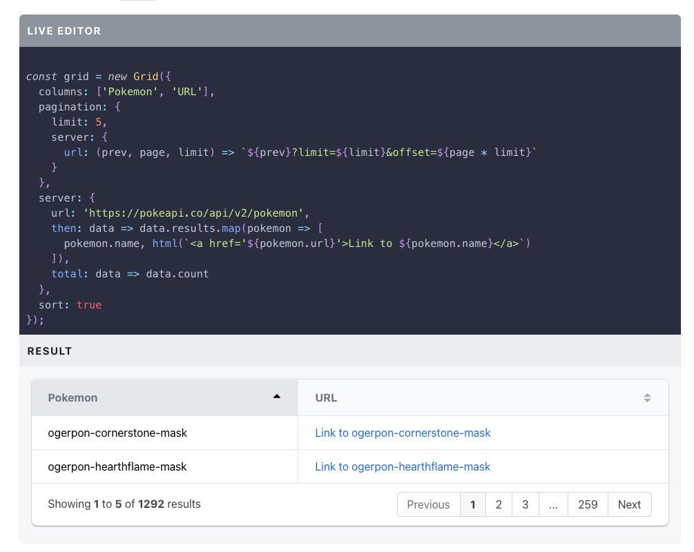 Pagination's selected num forced change to `1` with sort · Issue #1397 · grid-js/gridjs · GitHub