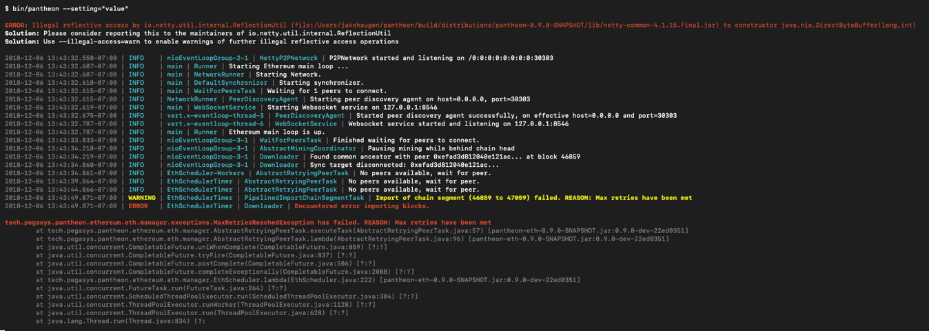 Update warning and error language in logs · Issue #542 · hyperledger/besu · GitHub