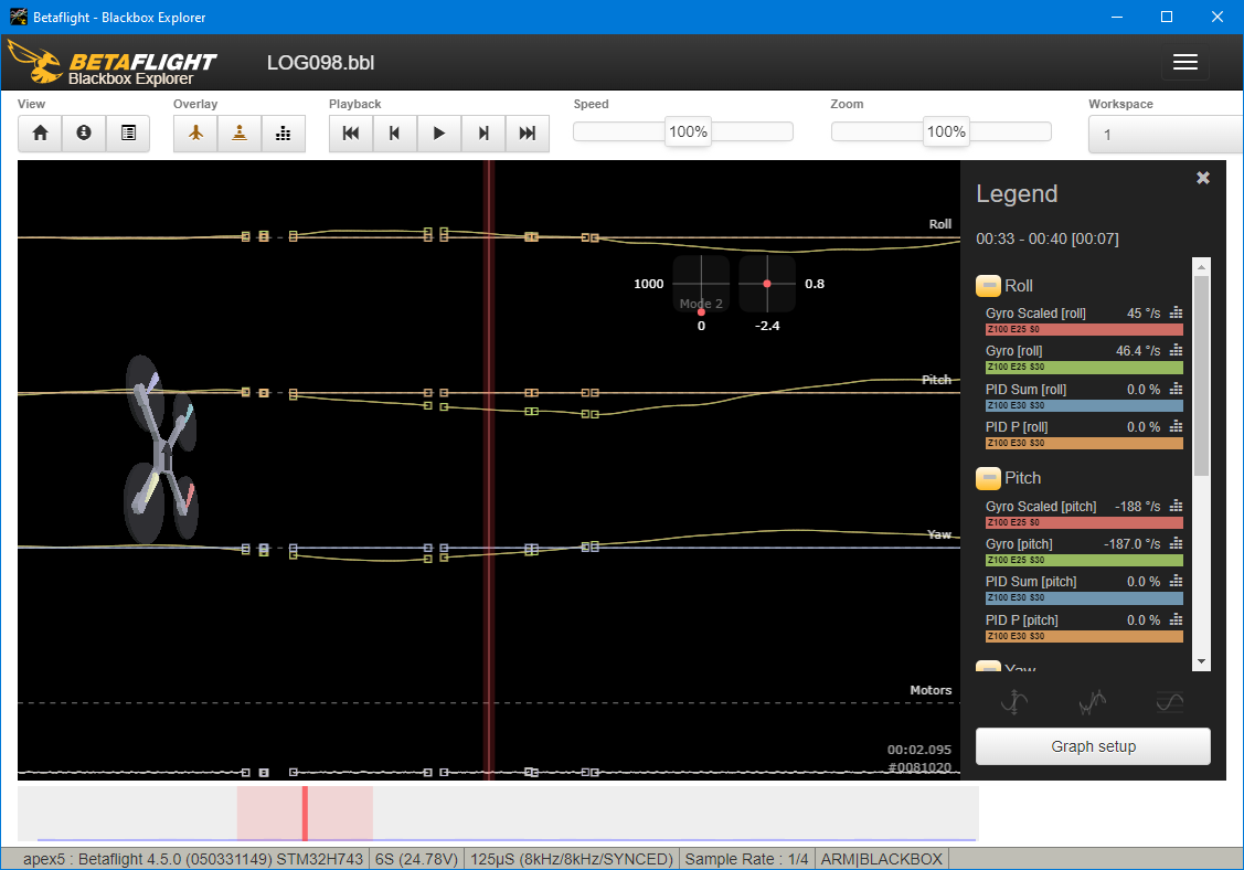 BBL via Serial missing Data Points for MATEKH743 · Issue #12926 · betaflight/betaflight · GitHub