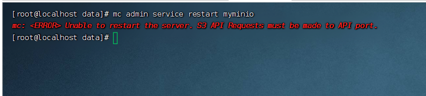 mc: Unable to restart the server. S3 API Requests must be made to API port. · Issue #4523 ...