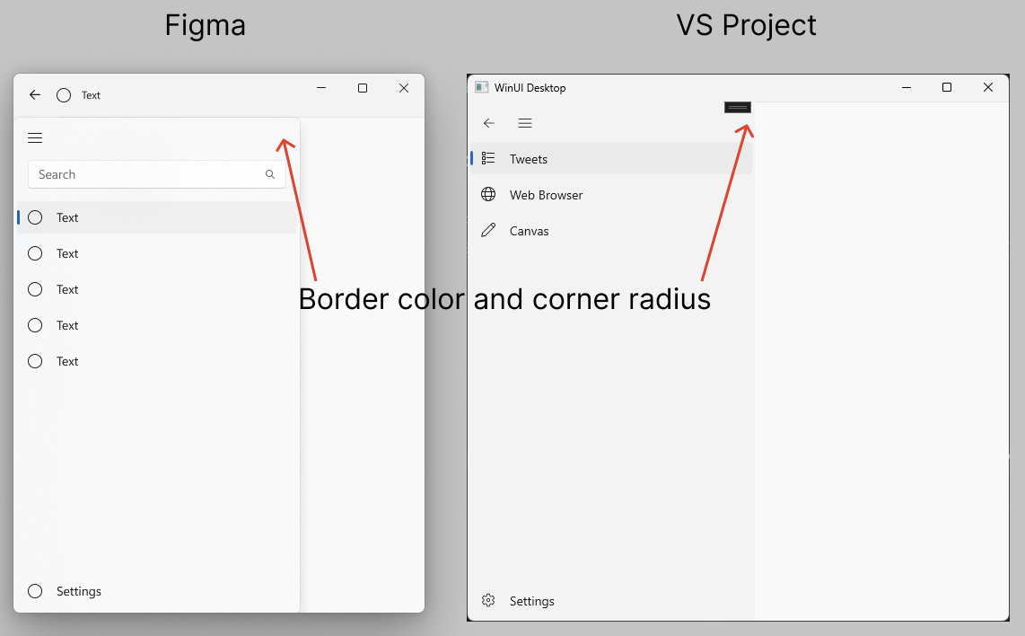 Navigationview Expanded Side Nav Missing Border And Rounded Corners · Issue 7644 · Microsoft