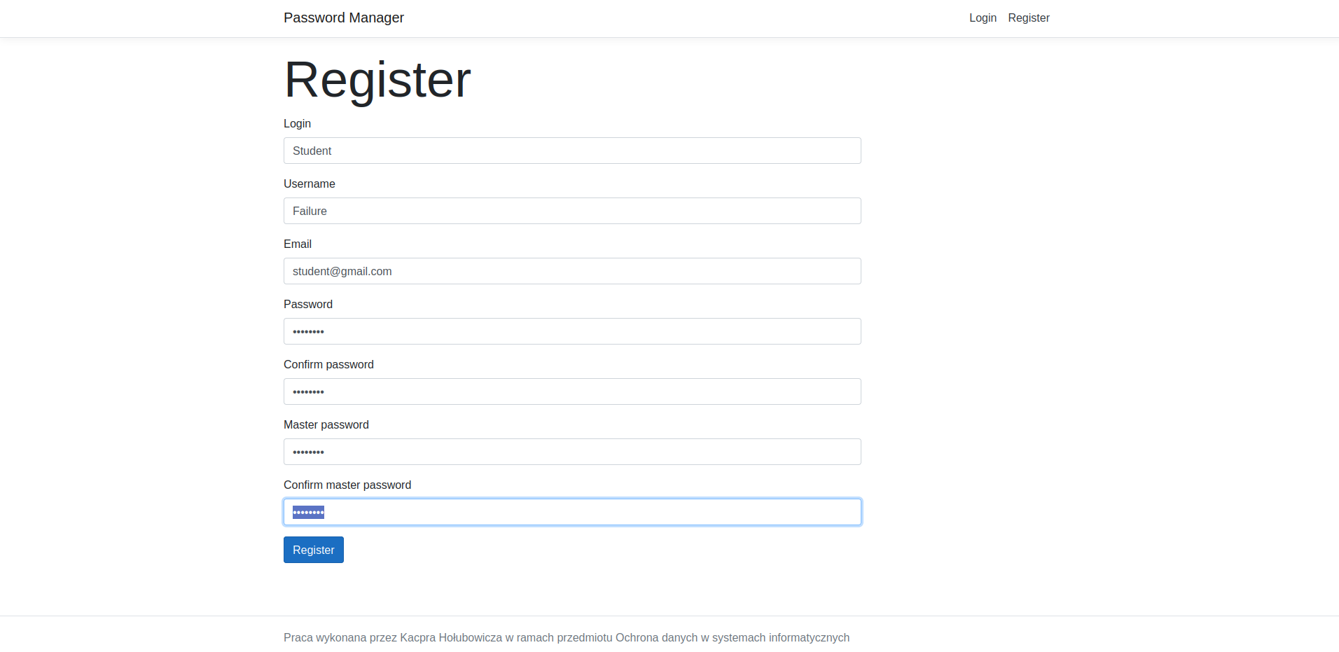 GitHub - KacperHolubowicz/Password-manager: Project was created as a ...
