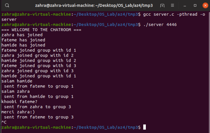 GitHub - ZahraRahimii/Group-Chat-Application: Simple chat application implemented in C.