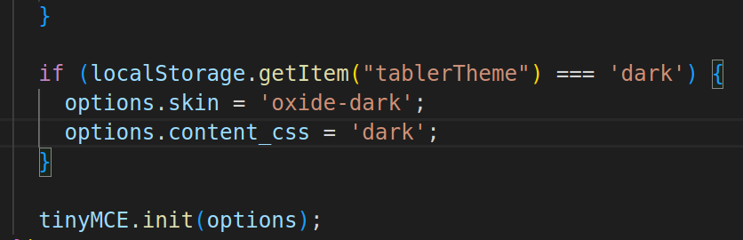 [BUG] TinyMCE Dark Mode is broken · Issue #1270 · tabler/tabler · GitHub