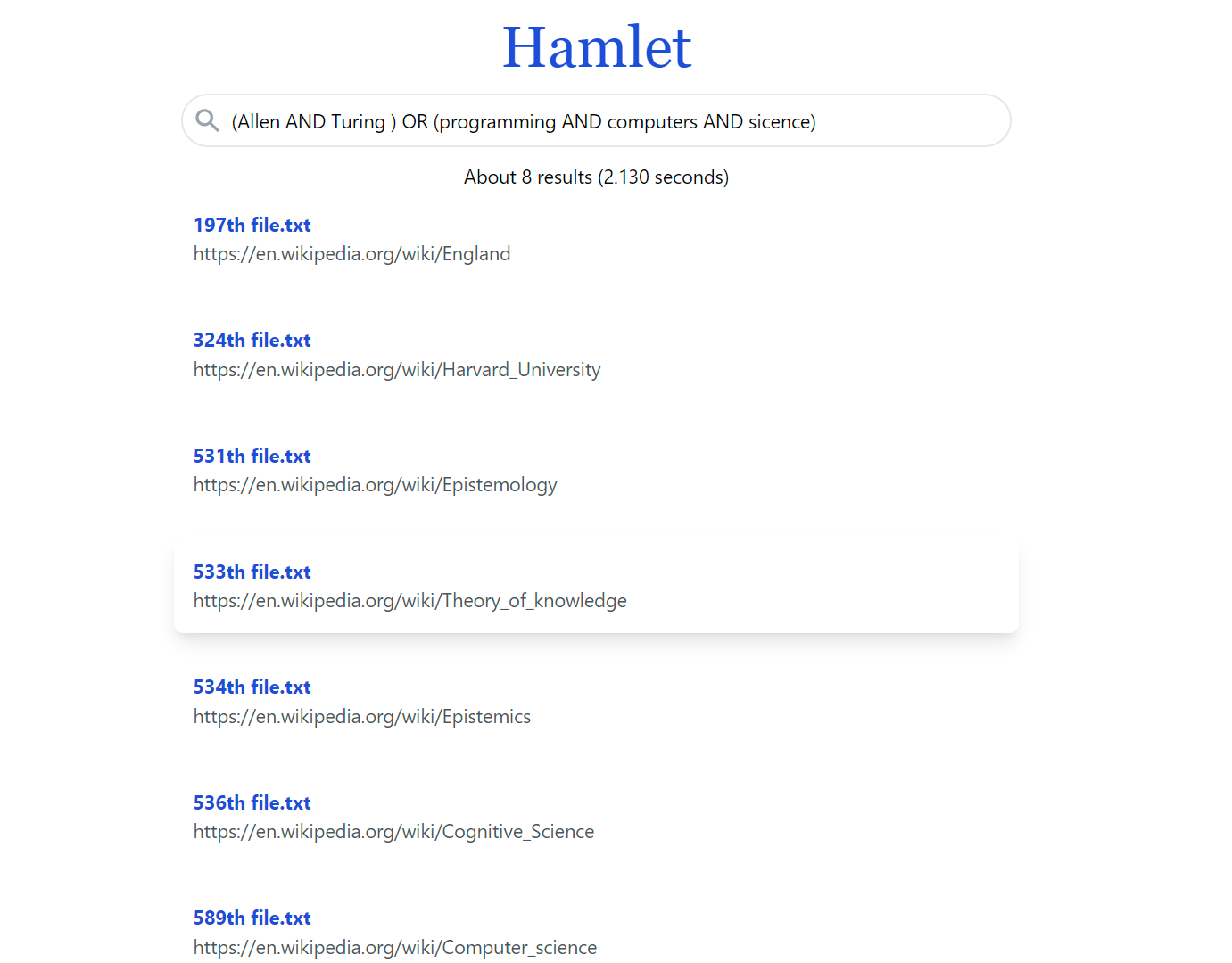 GitHub - Amirkz80/Hamlet-Search-Engine: Hamlet is a micro Search Engine, It lets users perform ...