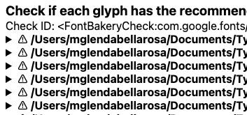 [:com.google.fonts/check/contour_count>] Warn for SoftHyphen is always reported, even when ...