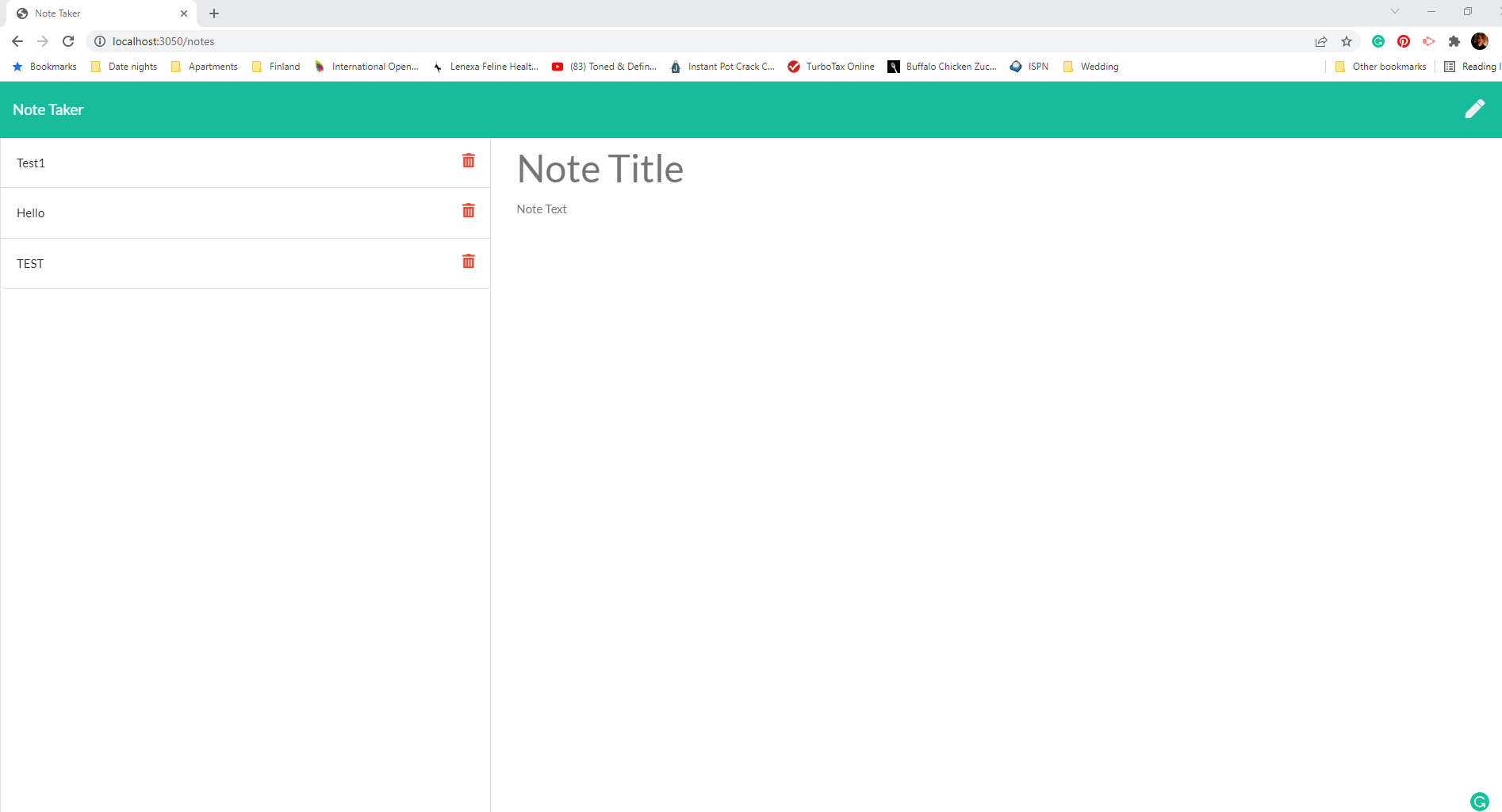 GitHub - MickieBurch/note-taker