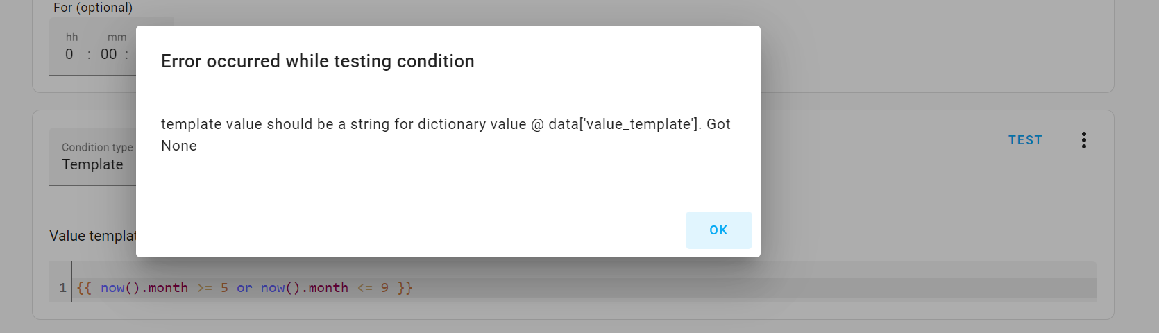 Testing Of Automation Condition Template Doesnt Work · Issue 73016 · Home Assistant Core · Github