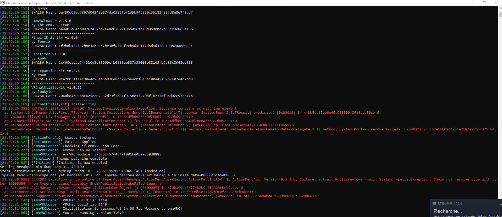 Help Me Emmvrc Failed Issue 1569 Emmvrc Emmvrc Public Github