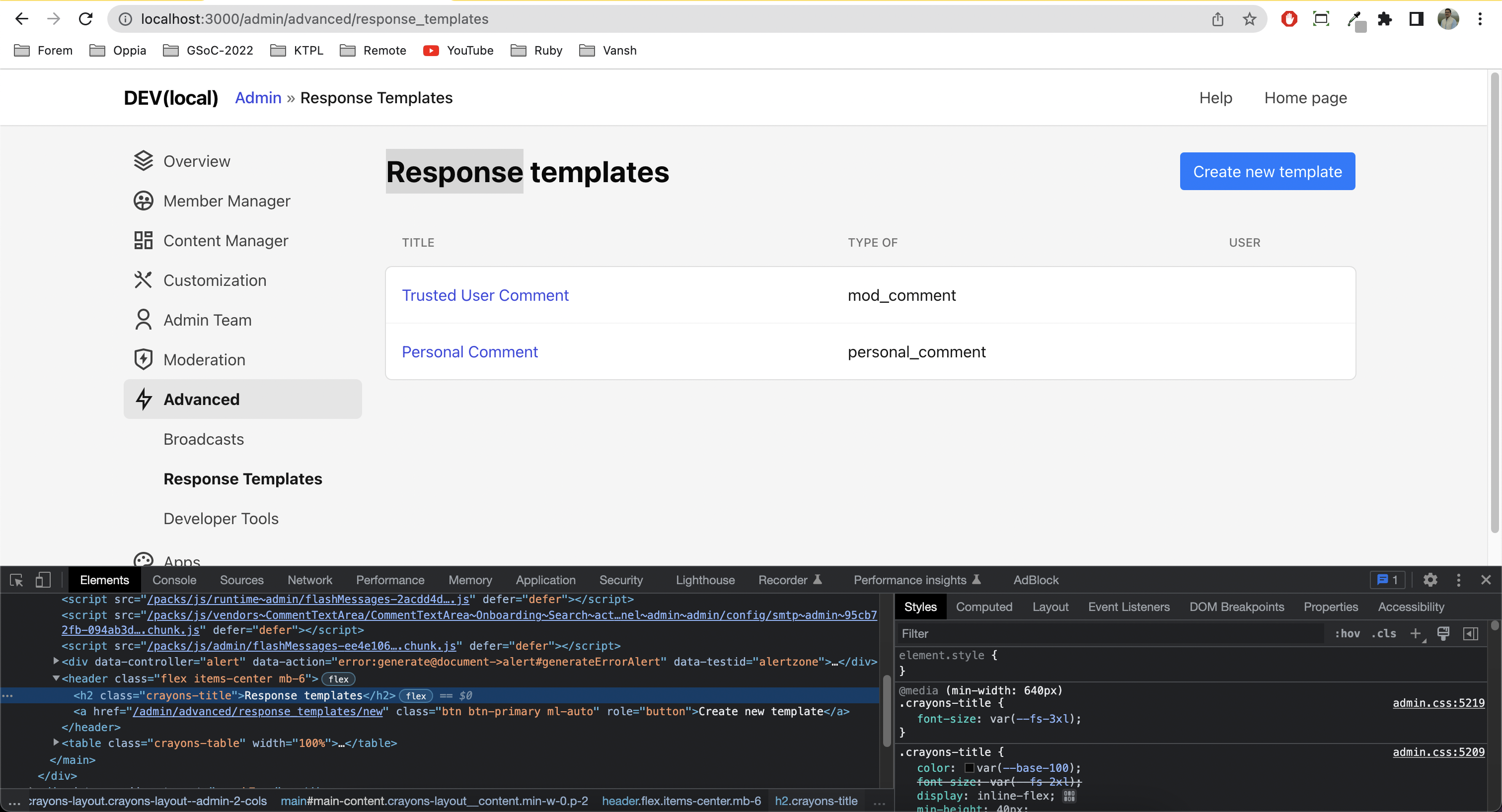 Keep consistent headings in admin section · Issue #18875 · forem/forem · GitHub