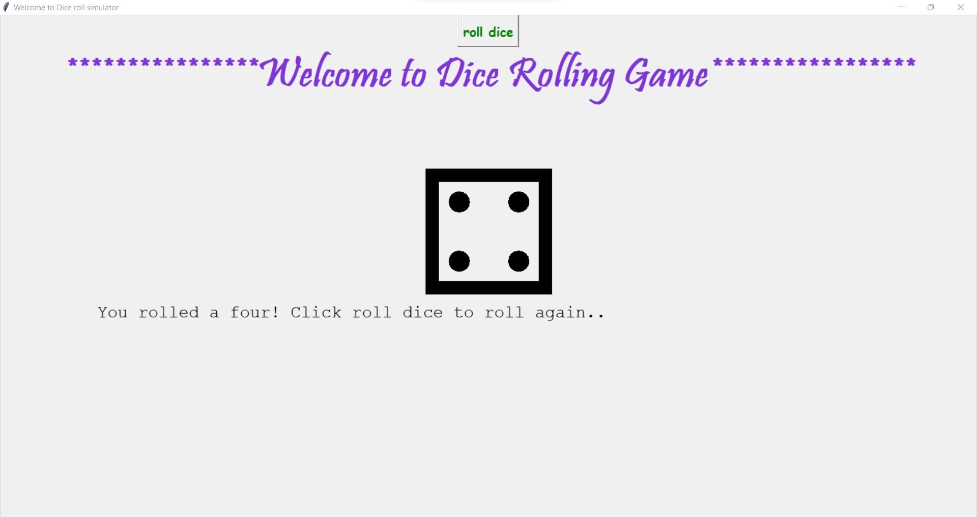 GitHub - Sohamlinge/Dice-roll-simulator: Its a python project based on Dice rolling