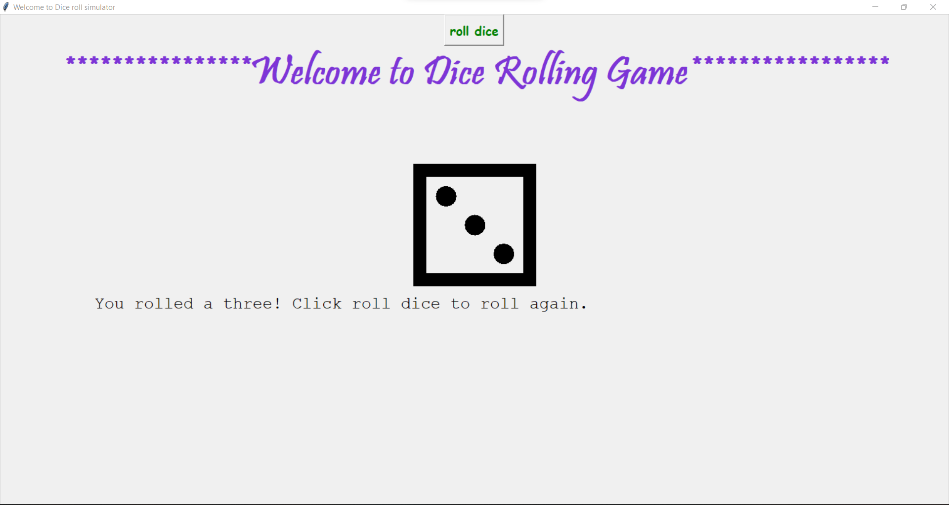 GitHub - Sohamlinge/Dice-roll-simulator: Its a python project based on ...