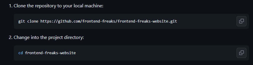 Mistake in Readme.md file · Issue #197 · FrontendFreaks/Official-Website · GitHub