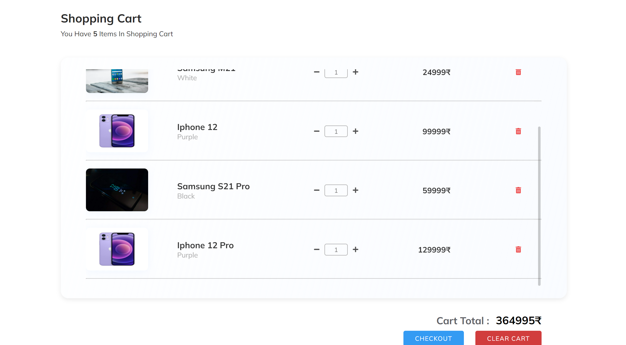 GitHub - PrathamGupta21/React-Cart: React Shopping Cart