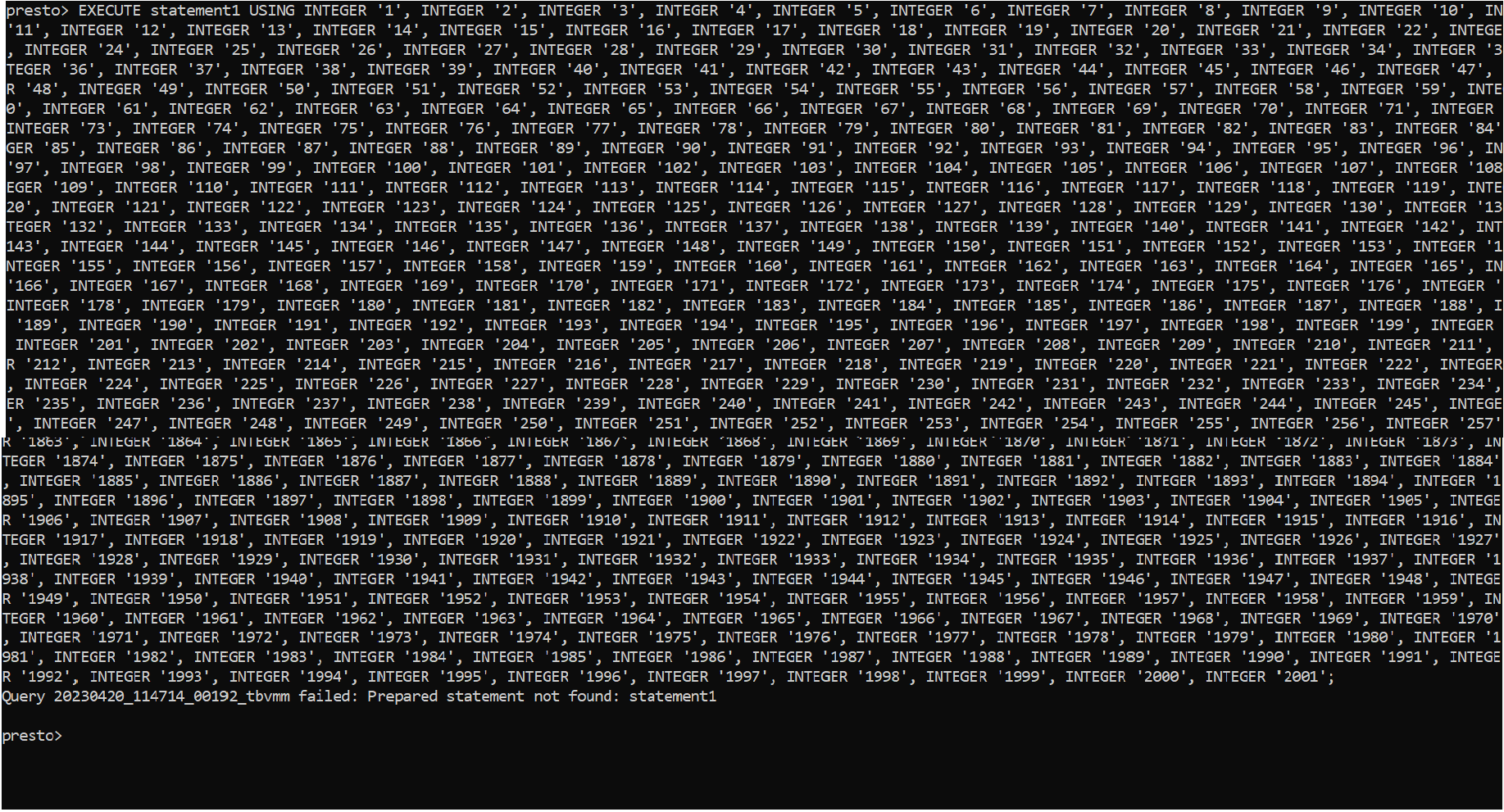 PreparedStatements with more than 1000 values with IN operator is not working · Issue #19438 ...