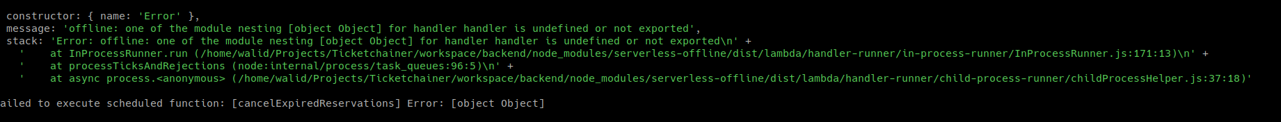 Serverless Core 3.16 + offline plugin - UnhandledPromiseRejectionWarning · Issue #1390 ...