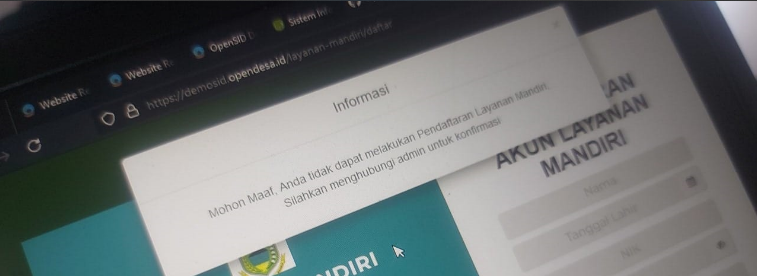 Bug/error: Tidak bisa melakukan pendaftaran layanan mandiri · Issue #6908 · OpenSID/OpenSID · GitHub