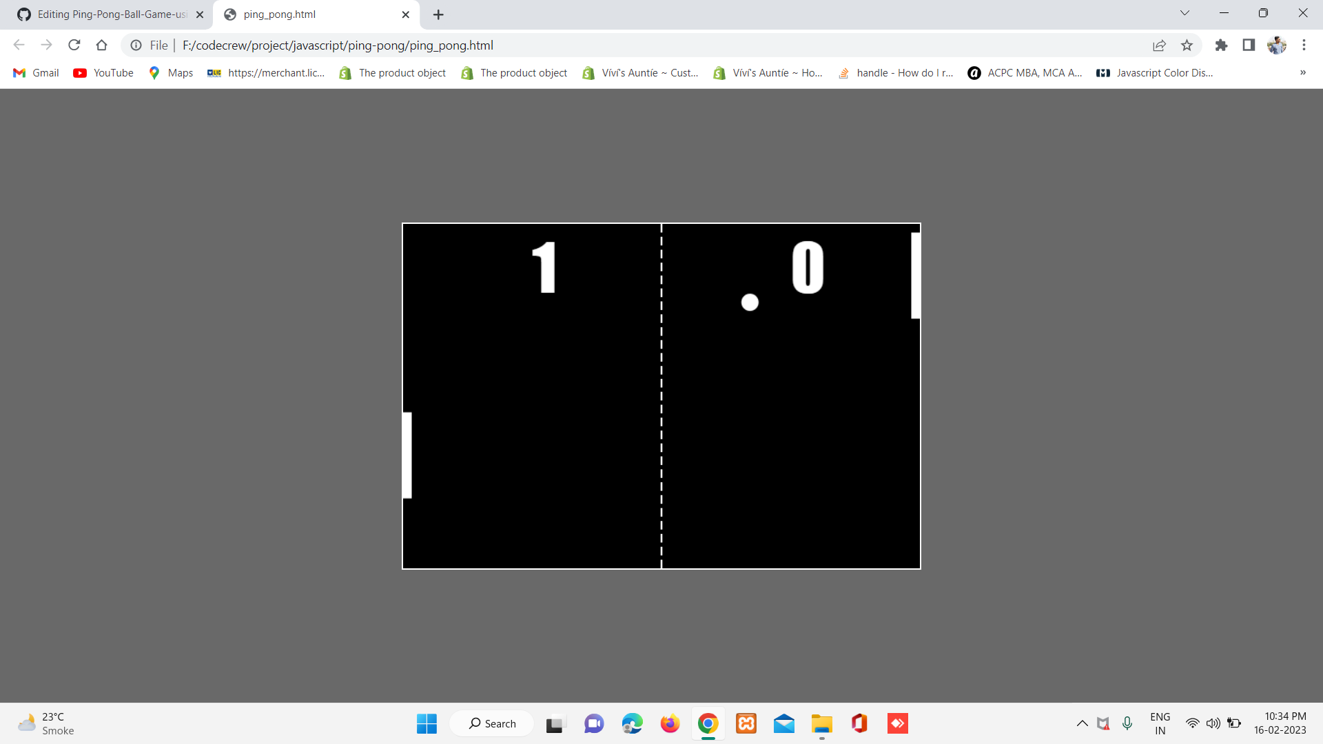GitHub - gauravkumarchhipa/Ping-Pong-Ball-Game-using-Javascript