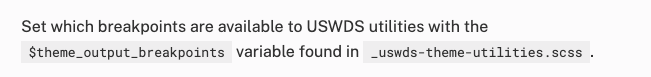 USWDS-Site - Utilities: Update reference to $theme_output_breakpoints · Issue #1867 · uswds ...