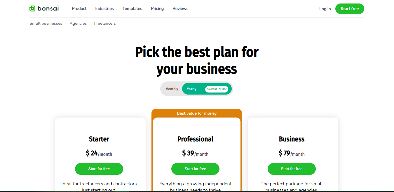 GitHub - Dara218/Bonsai-Clone: Clone of Bonsai - Pricing page.