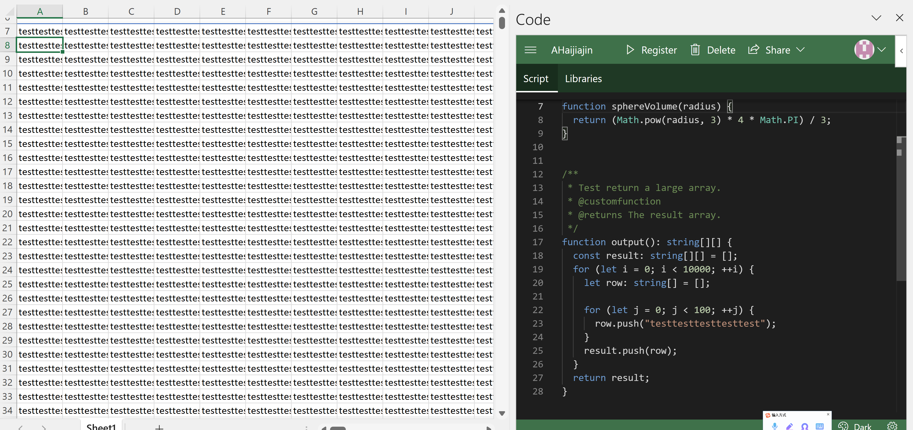 Excel: returning large datasets from a custom function makes it ...