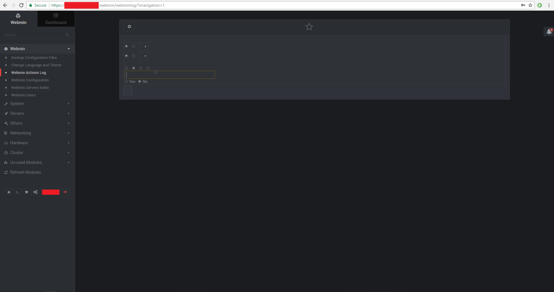 "Webmin Actions Log" and "Webmin Configuration Page" broken on Theme 19.07 · Issue #975 · webmin ...