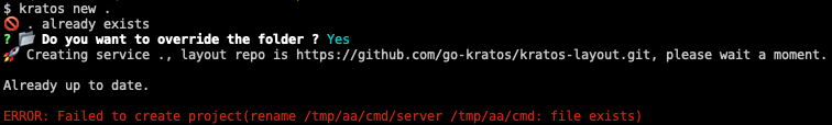 `kratos new .` removes `..` · Issue #2710 · go-kratos/kratos · GitHub