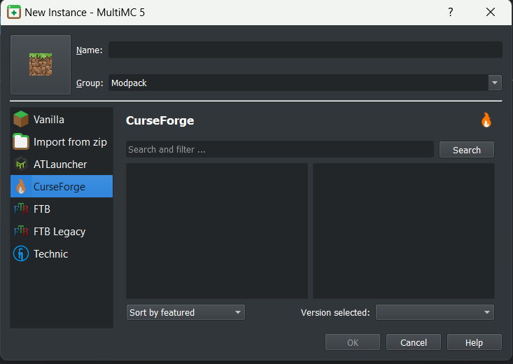 New Instance - Curseforge Modpack · Issue #4698 · MultiMC/Launcher · GitHub