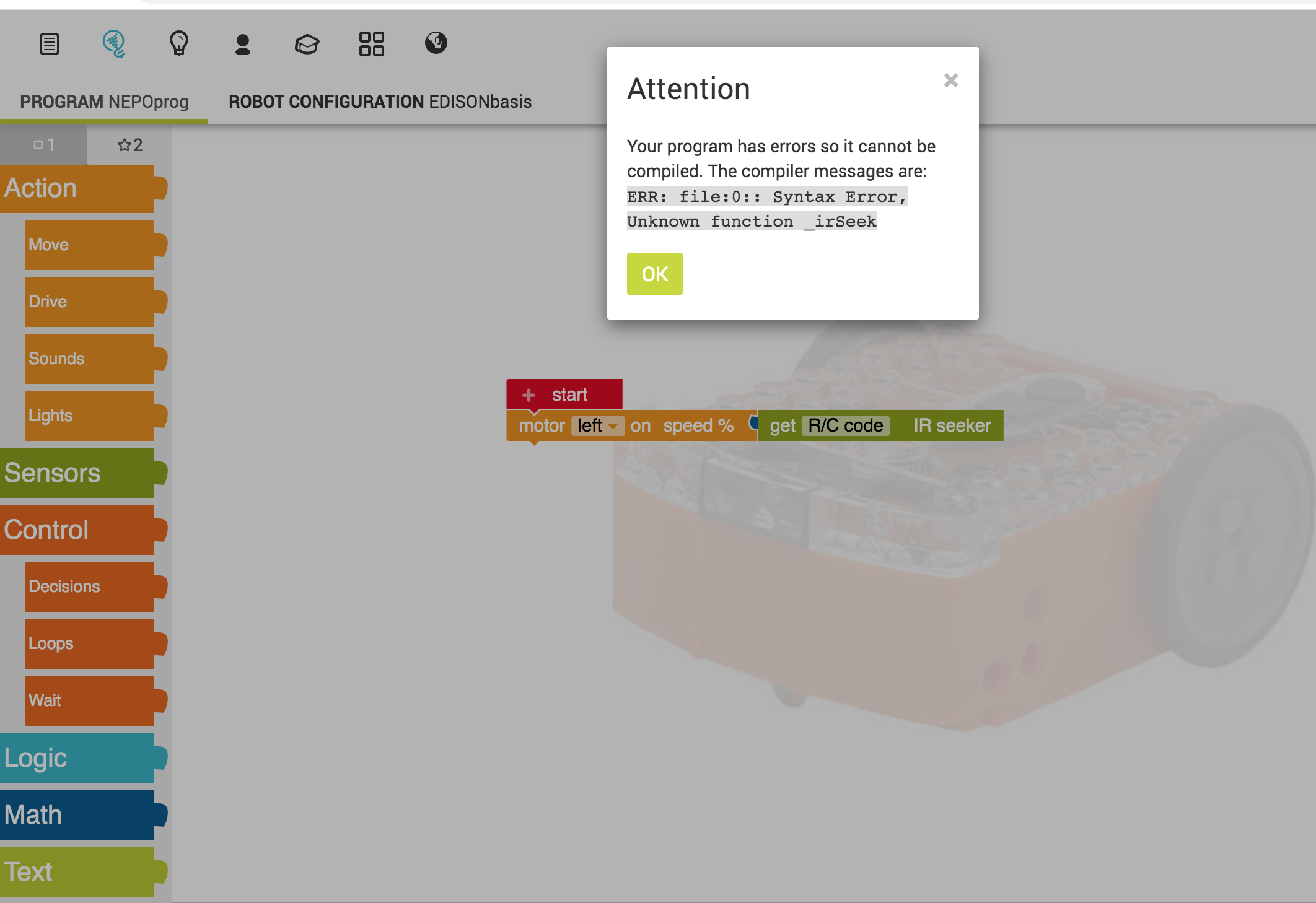 Edison: Motor and drive blocks do not compile · Issue #464 ...