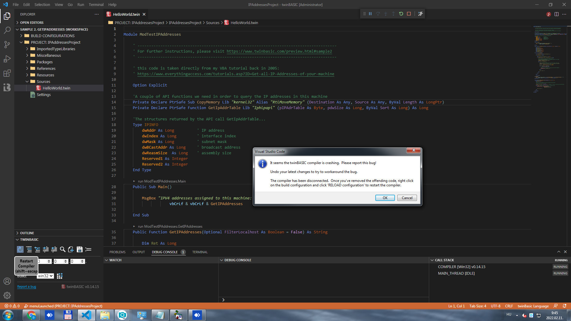 Compiler cursor errors (1.) · Issue #727 · twinbasic/twinbasic · GitHub