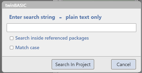 Search panel · Issue #1558 · twinbasic/twinbasic · GitHub