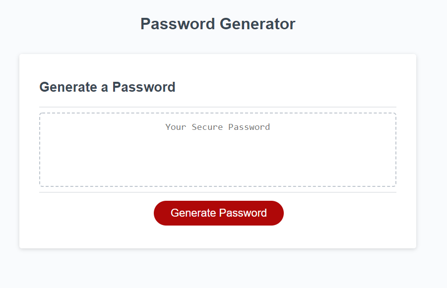 GitHub - Nathan1133/Password-Generator