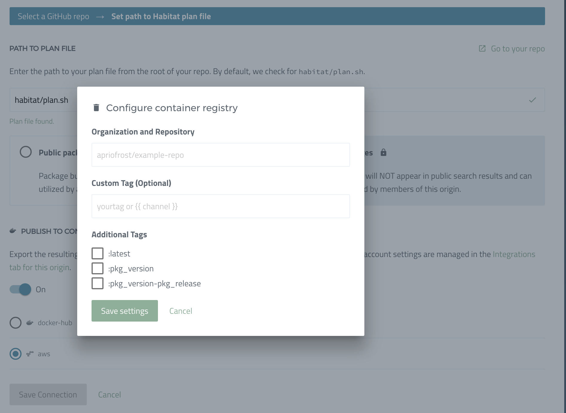 [builder UI]Unable to re-trigger the container registry settings modal ...