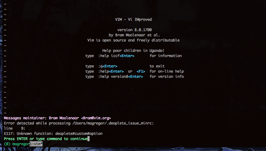 vim8 and macvim both raising errors when starting deoplete.vim · Issue #727 · Shougo/deoplete ...