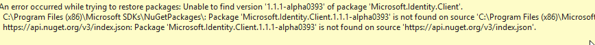 Microsoftidentityclient Will Not Install And No Newer Version Is Available · Issue 14