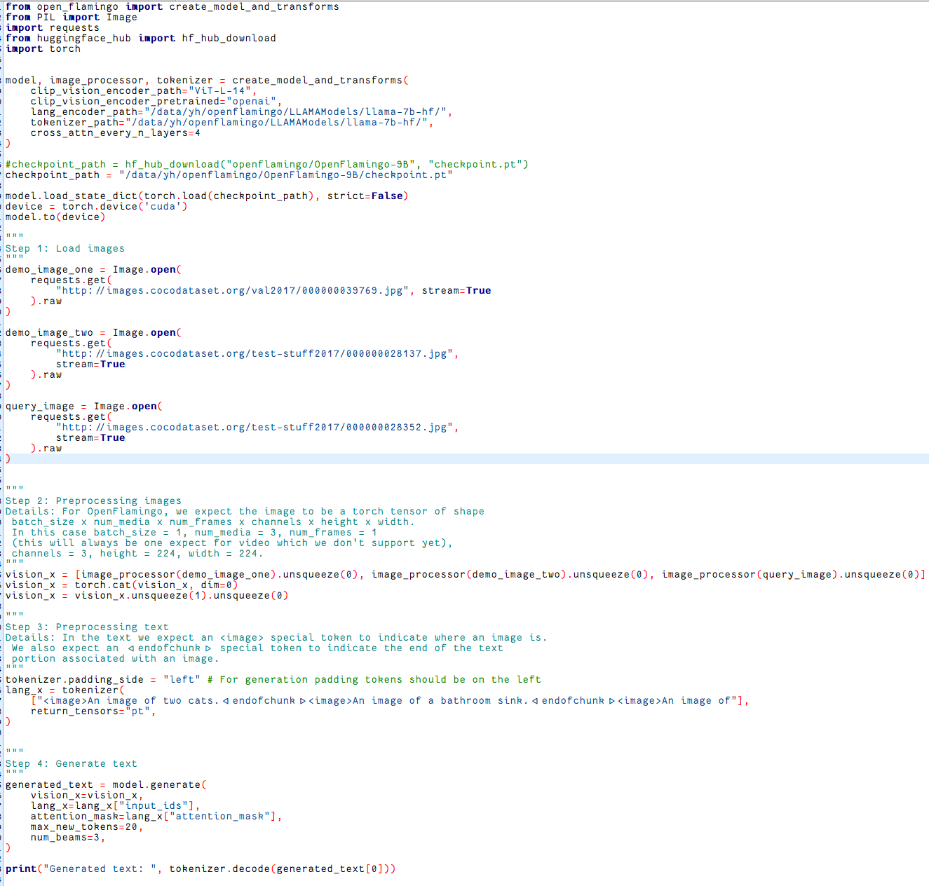 run error · Issue #180 · mlfoundations/open_flamingo · GitHub