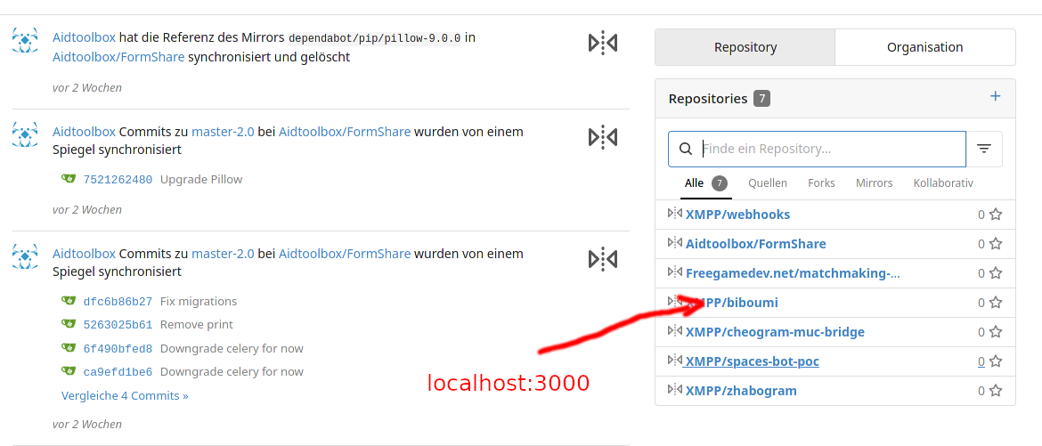 Links Under Repository Sidebar Stay Localhost 3000 · Issue 18757 · Go Gitea Gitea · Github