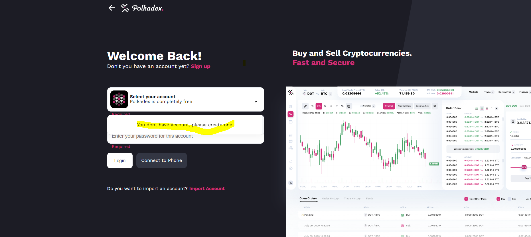 Login after cache clearance · Issue #71 · Polkadex-Substrate/Polkadex-Open-Beta · GitHub