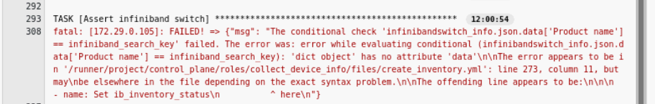 Assert infiniband switch task failed in device_inventory_job · Issue #929 · dell/omnia · GitHub