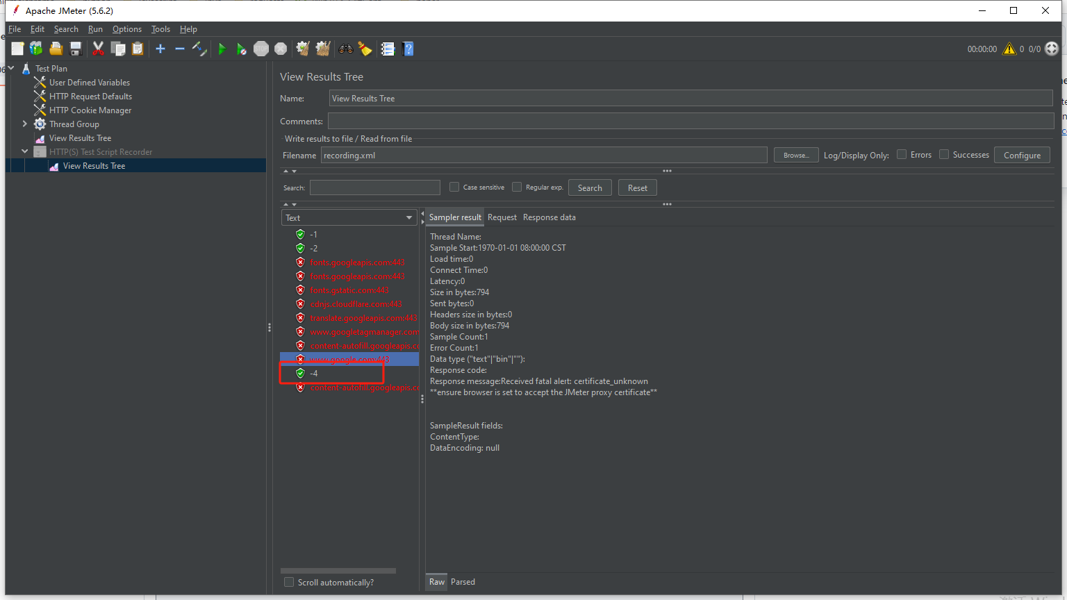 Im Using Jmeter Gui To Recording An Request Of Uploading Image But The Gui Is Halt · Issue