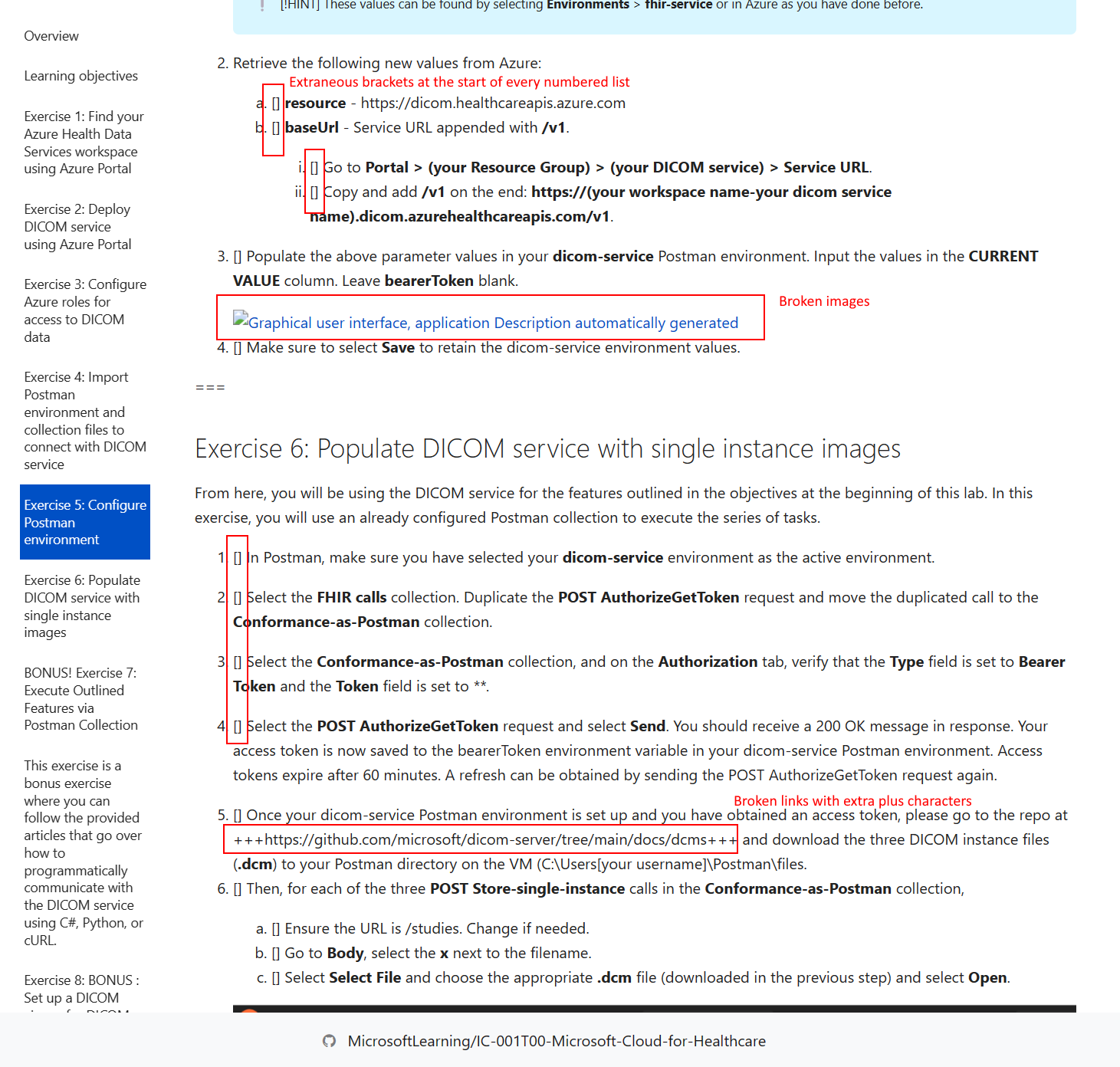 DICOM service module is poorly formatted, links are broken · Issue #11 · MicrosoftLearning/IC ...