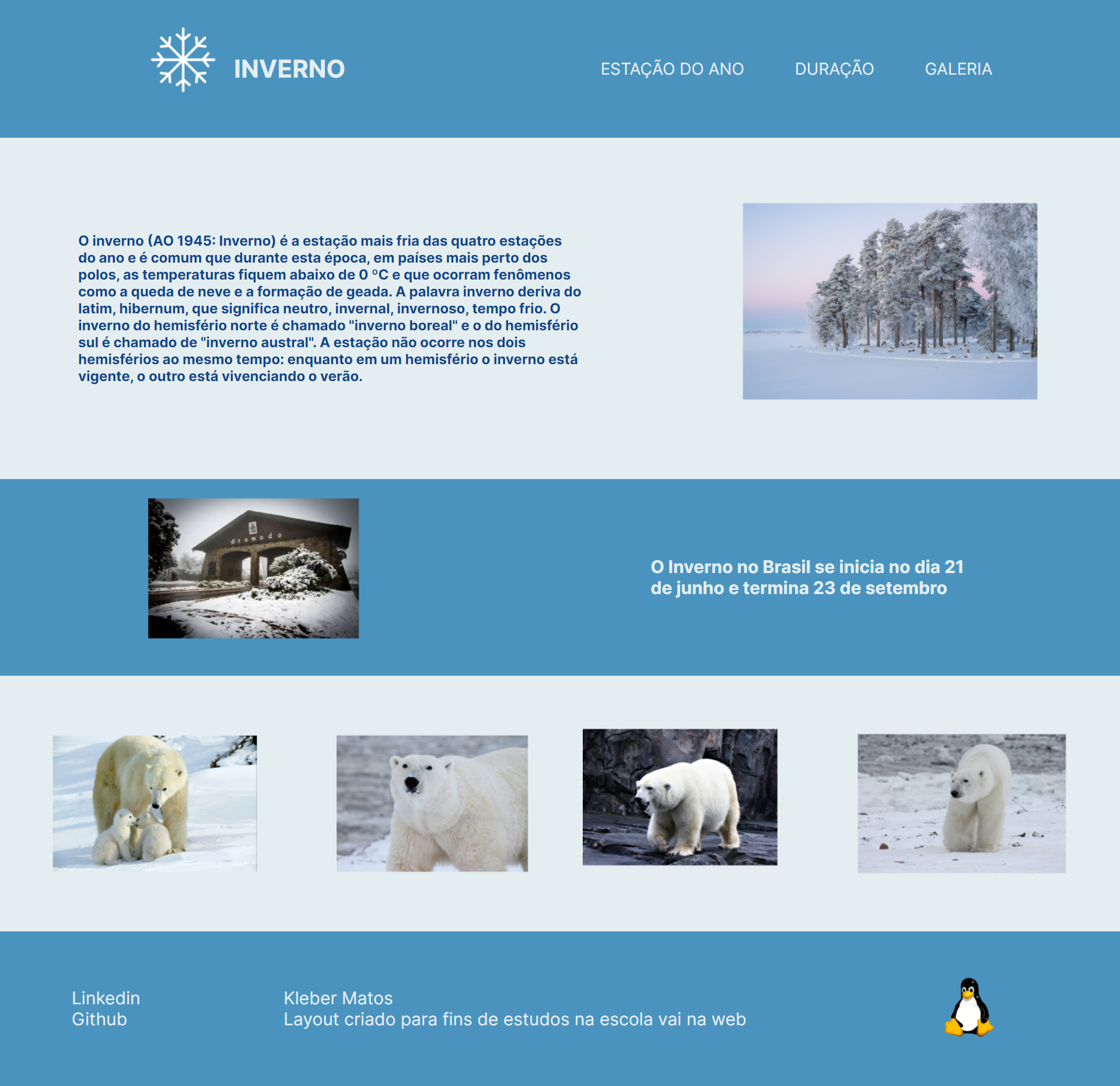 GitHub - kleber-matos/projeto-inverno: Layout criado para fins de estudos na escola vai na web