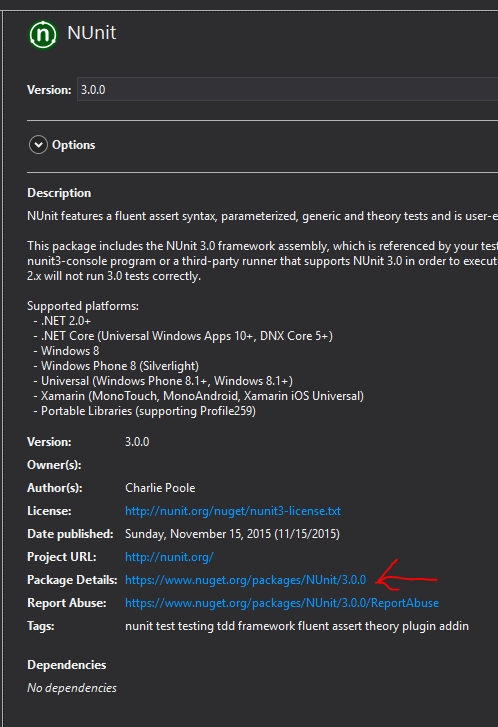 Link VS Package Entries to Gallery Package Pages · Issue #5299 · NuGet/Home · GitHub