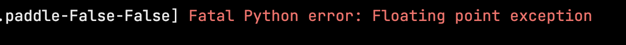 Fatal Python Error Floating Point Exception Erroneous Arithmetic Operation Is Detected By The