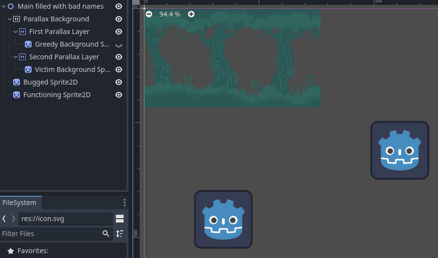 First Parallax Layer In Node Order Bugs Itself Second Parallax Layer And First Texture