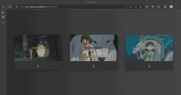 GitHub - lmartns/GhibliCards: Cards usando apenas HTML5 e CSS3.