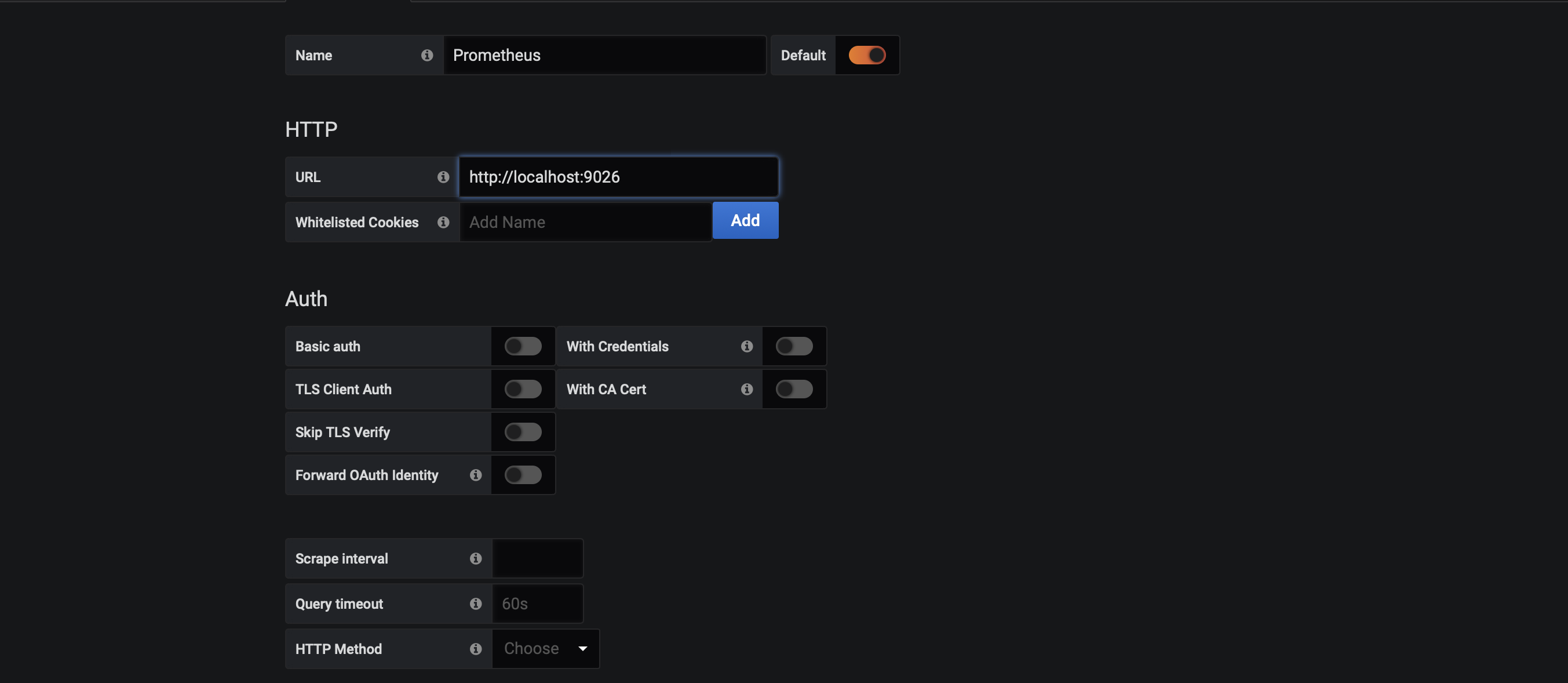 Access Method Textfield Not Visible When Setting Up A Datasource · Issue 21966 · Grafana 